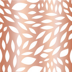 Copper foil scattered stylized leaves pattern Vector Image