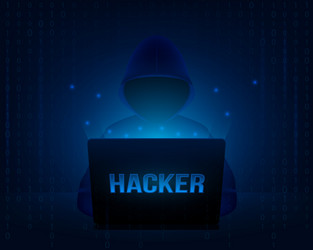 Hacker in dark Royalty Free Vector Image - VectorStock