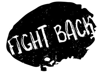 Fight back rubber stamp Royalty Free Vector Image