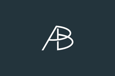 Initial letter ab logo design template Royalty Free Vector
