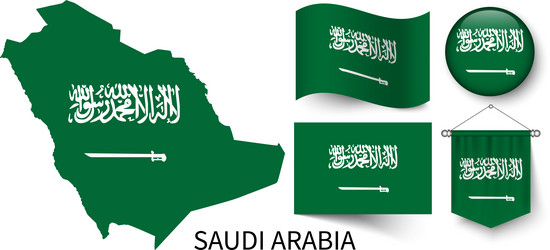 Saudi Arabia Map Flag Vector Images (over 1,400)