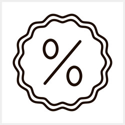 Price tag sketch discount icon percent clipart Vector Image