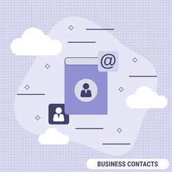 Business contacts concept Royalty Free Vector Image