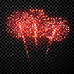 Festive red firework background Royalty Free Vector Image