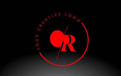 Red ra serif letter logo design with creative Vector Image