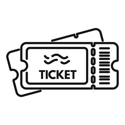 Water park ticket icon simple aqua pool Royalty Free Vector