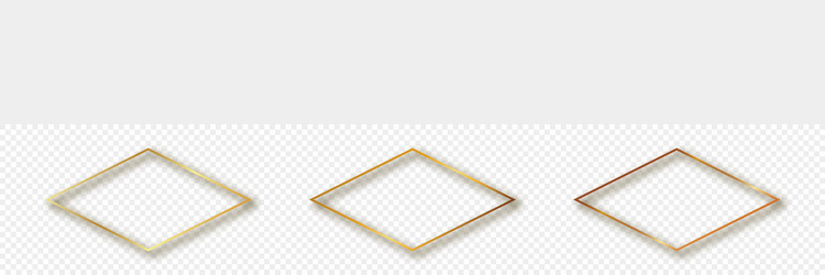 Gold glowing triangle frame Royalty Free Vector Image
