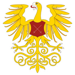 Herald heraldic shield and heraldry vintage Vector Image
