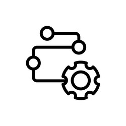 Project team product development icon with black Vector Image