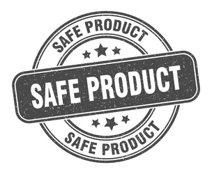 Safe product stamp label round Royalty Free Vector Image