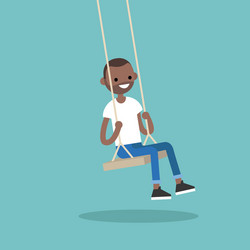 A man on swing Royalty Free Vector Image - VectorStock