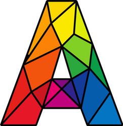 M colorful low poly letter logo icon design Vector Image