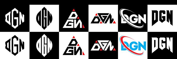 Dgn logo letter letter logo design Royalty Free Vector Image