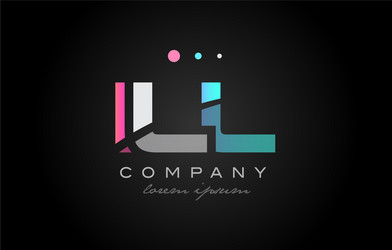 Lli l i three letter logo icon design Royalty Free Vector
