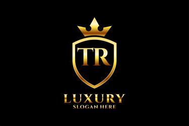 Initial tr beauty monogram and elegant logo design