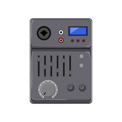 Electronic audio mixer cartoon Royalty Free Vector Image