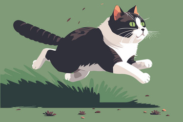 Cat Running Vector Images (over 2,800)