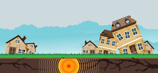 Earthquake natural disasters design Royalty Free Vector Earthquake natural disasters design Royalty Free Vector