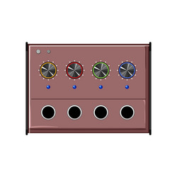 Electronic audio mixer cartoon Royalty Free Vector Image