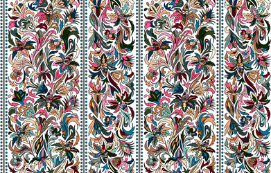 Decorative floral stripe pattern ethnic paisley Vector Image