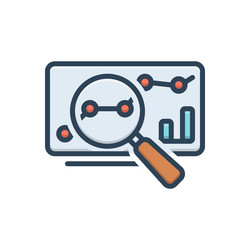 Data analysis symbol Royalty Free Vector Image