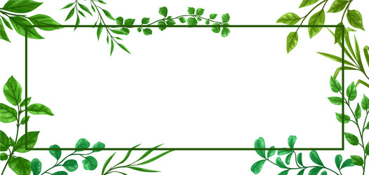 Spring frame with branches of tree and sakura Vector Image