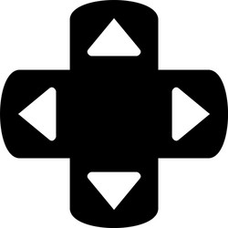 D pad icon Royalty Free Vector Image - VectorStock