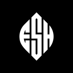 Esh circle letter logo design with circle Vector Image