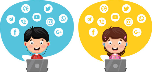 Kids technology Royalty Free Vector Image - VectorStock