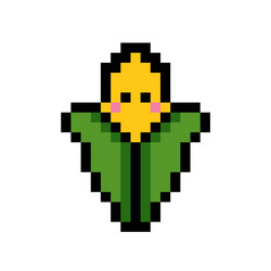 8 bits pixel cheese Royalty Free Vector Image - VectorStock