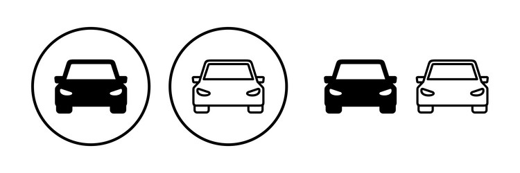 Car icon sign sedan Royalty Free Vector Image - VectorStock