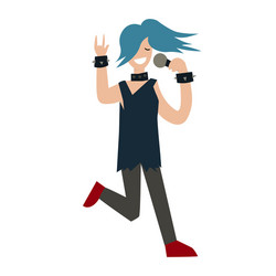 Punjabi girl singer cartoon Royalty Free Vector Image