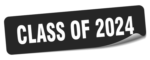 Class Of 2024 Sticker Label Royalty Free Vector Image