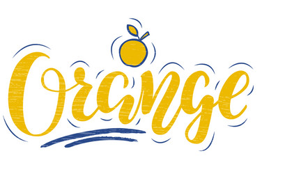 Orange lettering Royalty Free Vector Image - VectorStock