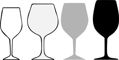 Water glass icon on white background Royalty Free Vector