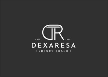 Initial d r letter logo design template Royalty Free Vector
