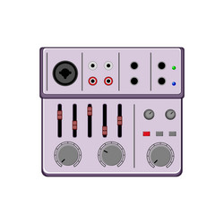 Electronic audio mixer cartoon Royalty Free Vector Image