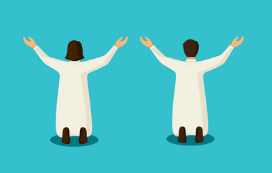 People Praying Together Royalty Free Vector Image