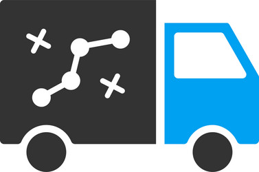Route van grainy texture icon Royalty Free Vector Image