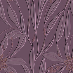 3d embossed doodle lines floral seamless pattern Vector Image