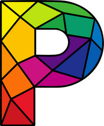 M colorful low poly letter logo icon design Vector Image