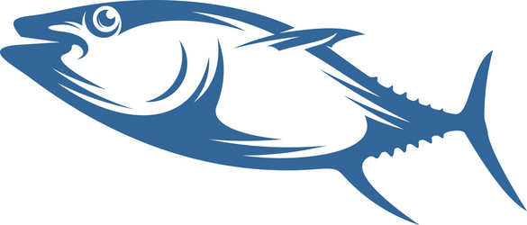 Tuna fish logo design template silhouette Vector Image