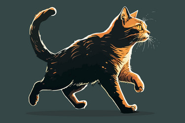 Cartoon Cat Running Vector Images (over 1,300)