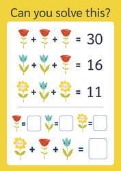 Math riddle format find the answer Royalty Free Vector Image