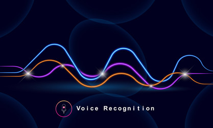 Voice recognition colorful audio frequency Vector Image
