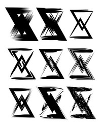 Abstract paint brush stroke cartoon Royalty Free Vector