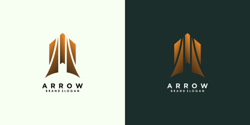 Arrow logo design with creative unique concept Vector Image