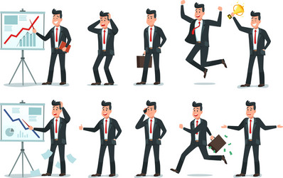 Business men set Royalty Free Vector Image - VectorStock