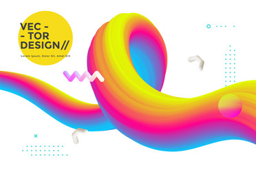 Rainbow flyer template design Royalty Free Vector Image