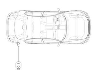 Electric Car Blueprint Drawing Vector Images (over 310)